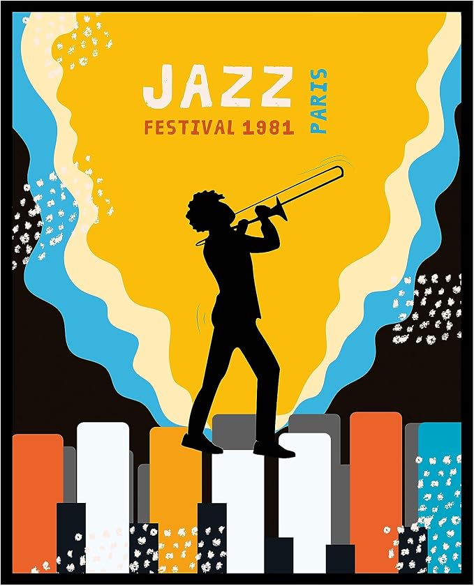 Amazon.com: Poster Master Vintage Jazz Poster - Retro Paris Jazz ...