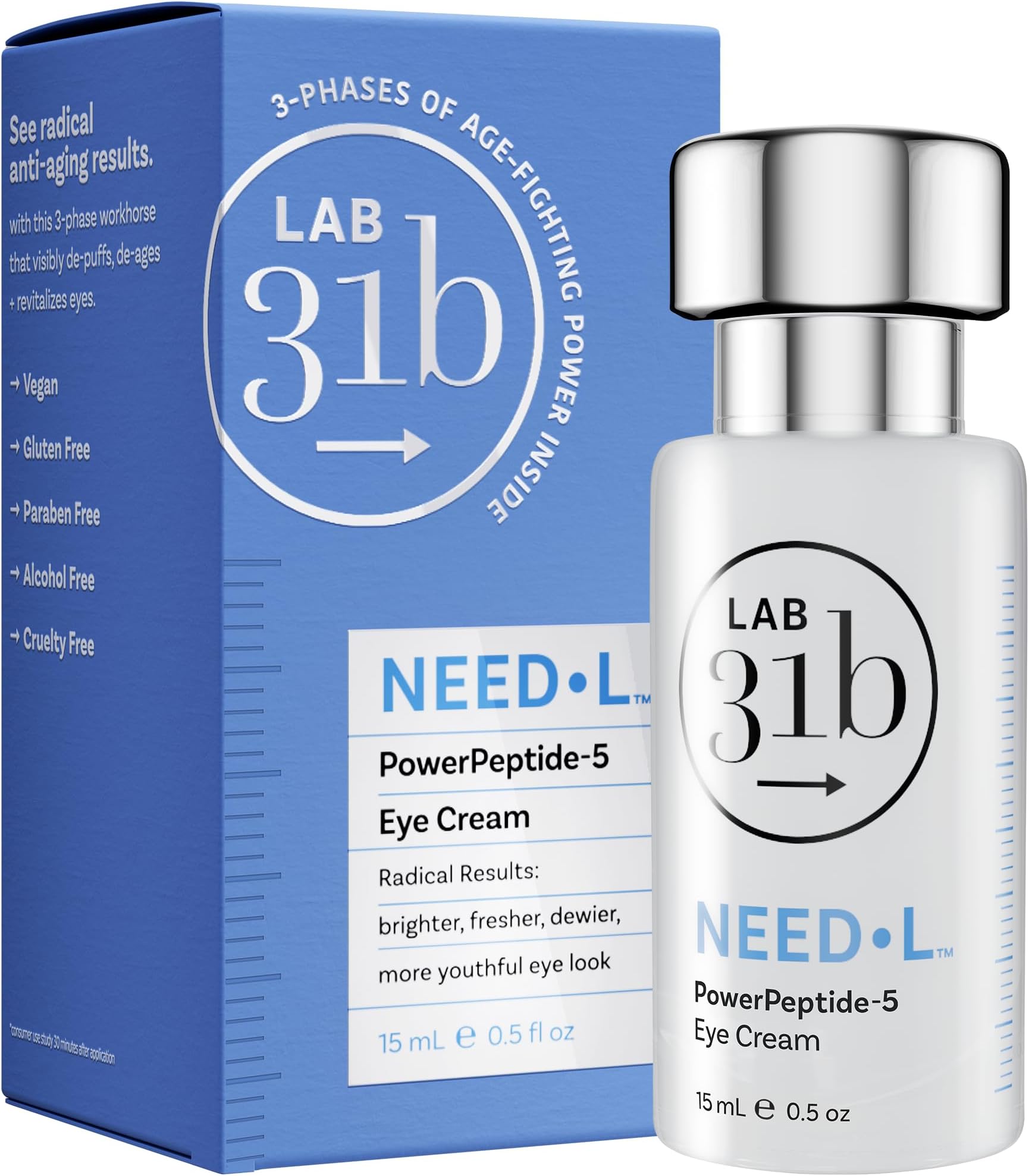 Amazon.com: LAB 31b PowerPeptide-5 Eye Cream, Anti Aging Skin Care with ...