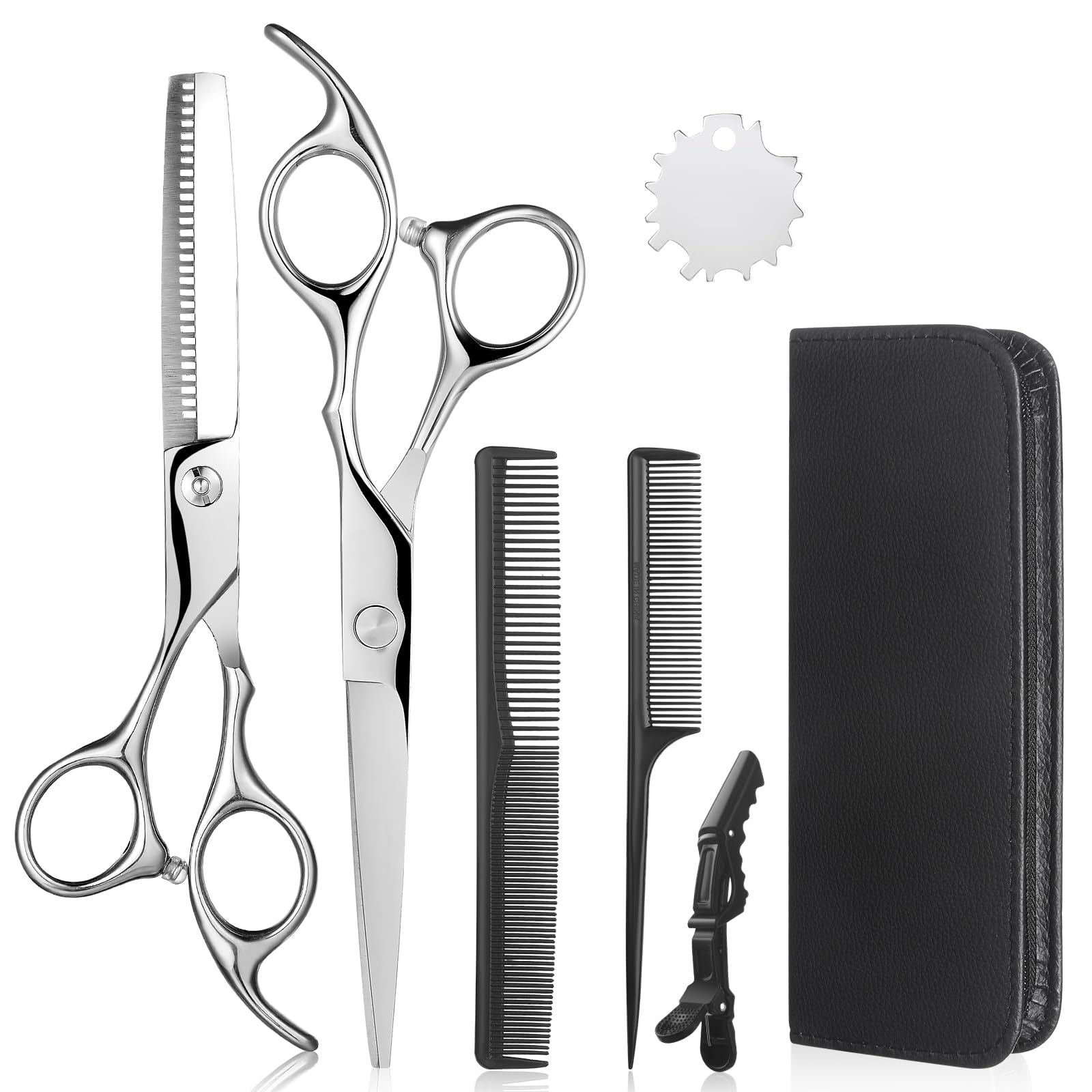 Lictin Hairdressing Scissors Hair Thinning Scissors Set and Hair ...