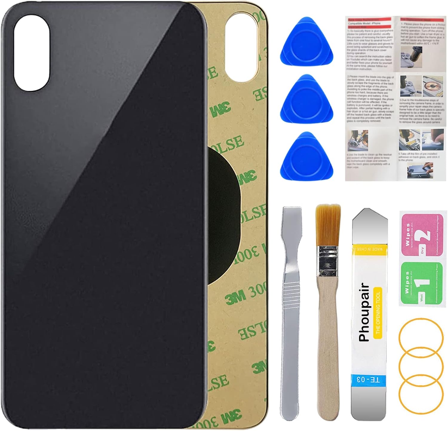 Amazon.com: Phoupair OEM Rear Back Glass Replacement for iPhone Xs Max ...