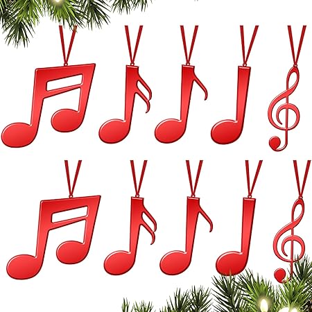 Amazon.com: 15 Christmas Treble Clef Ornament Hanging Musical Note ...