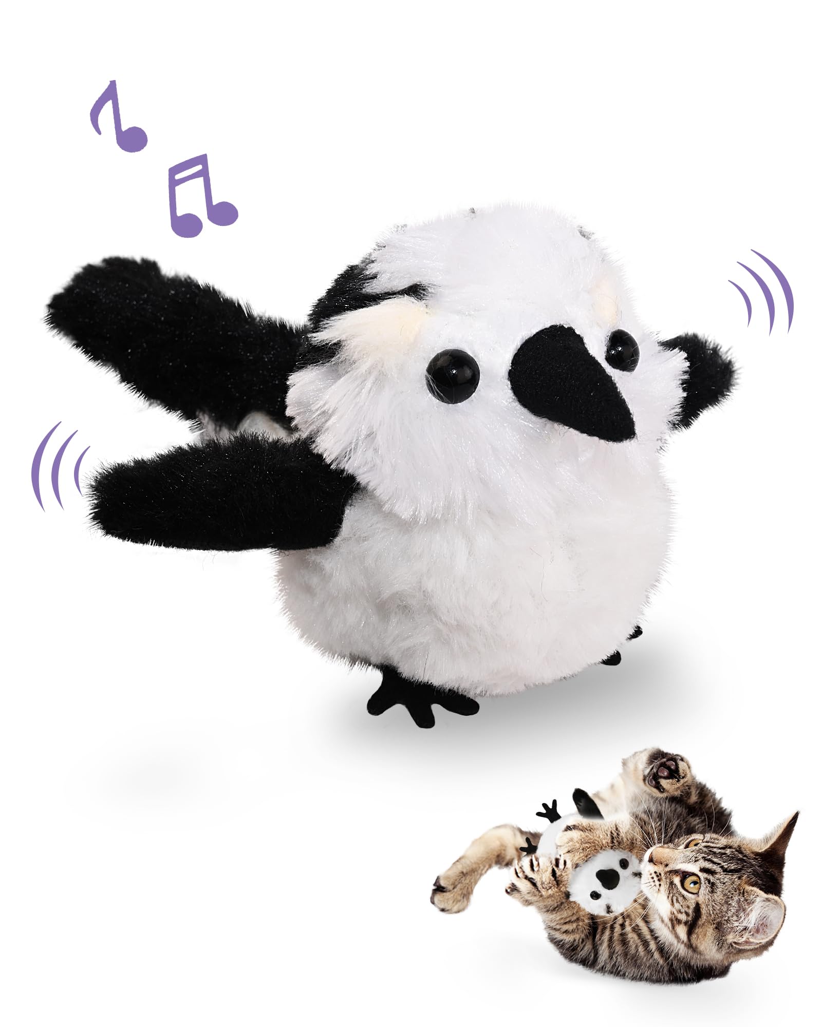 Amazon.com : Petbobi Cat Toys Flapping Bird - Lifelike Lark Interactive ...