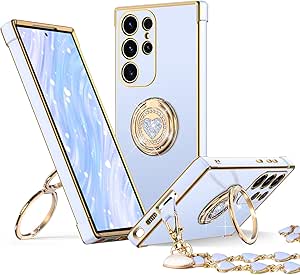 Amazon.com: XYZ for Galaxy S24 Ultra Case with Stand, Samsung S24 Ultra Case with Double Ring ...