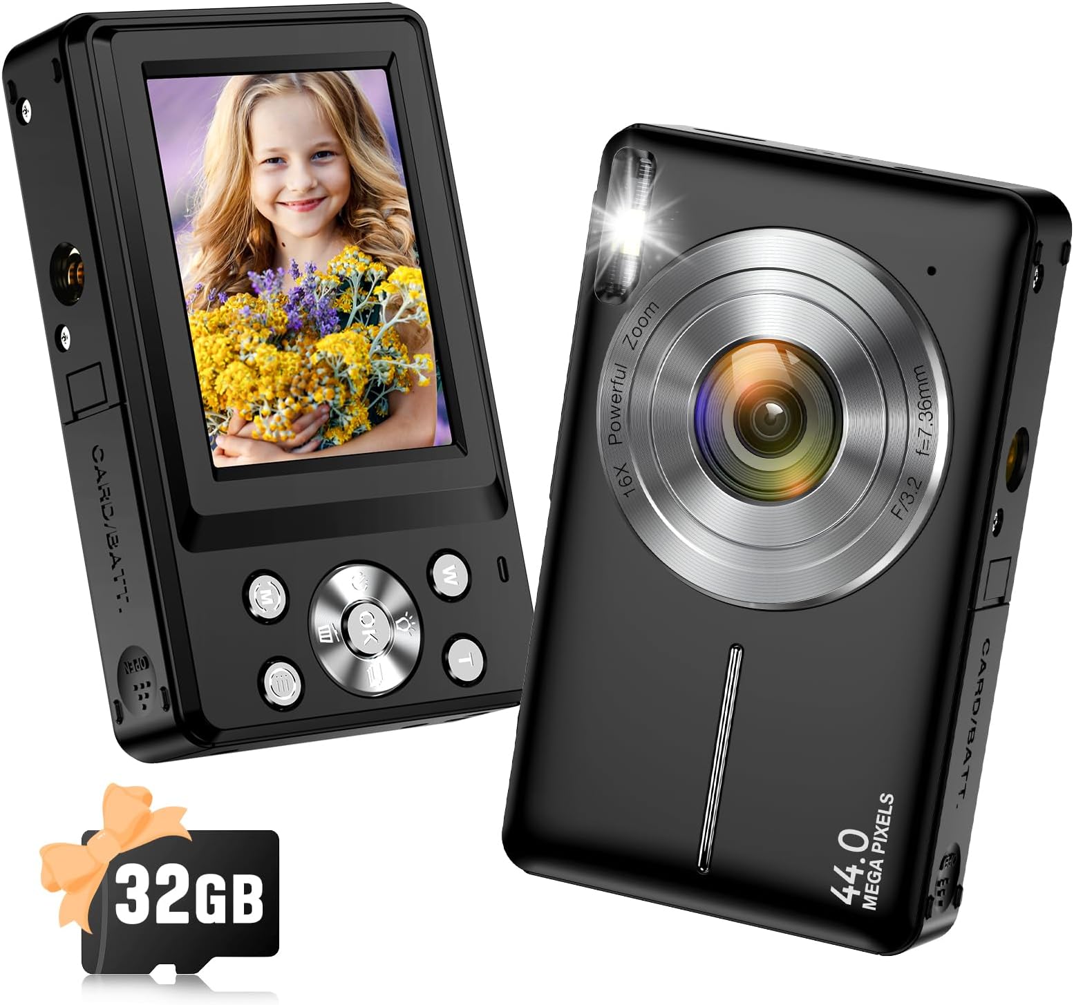Amazon.com : Digital Camera, Camkory FHD 1080P Kids Camera 44MP Point ...