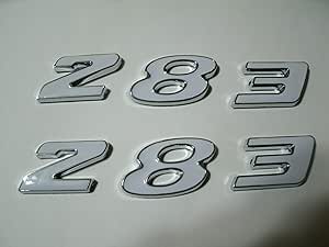 Amazon.com: WHITE 283 ENGINE ID EMBLEMS SET OF 6 NUMBERS : Automotive