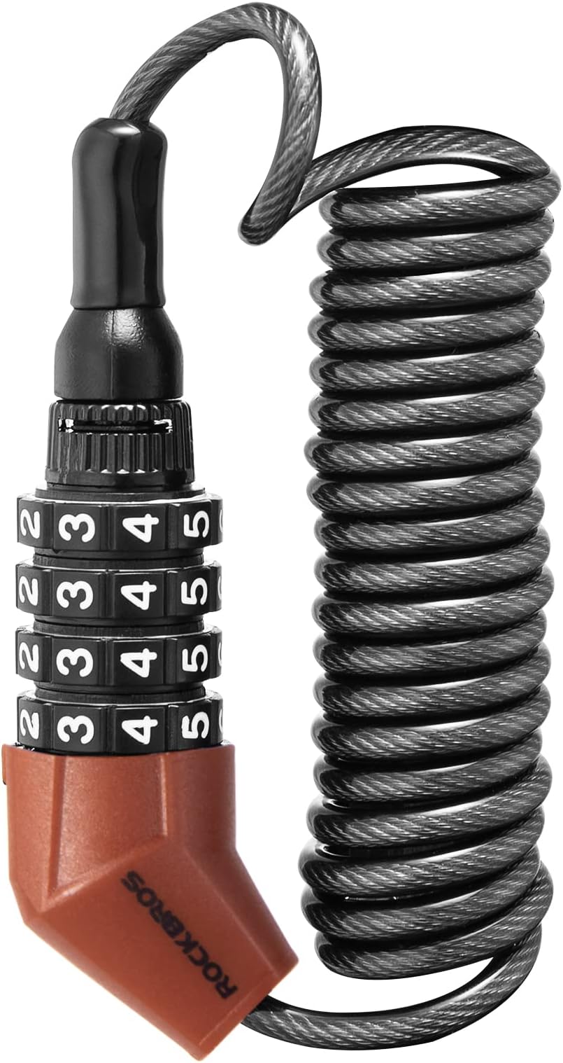 Amazon.com: ROCKBROS Motorcycle Helmet Lock, Bike Helmet Lock, 4 Digit ...