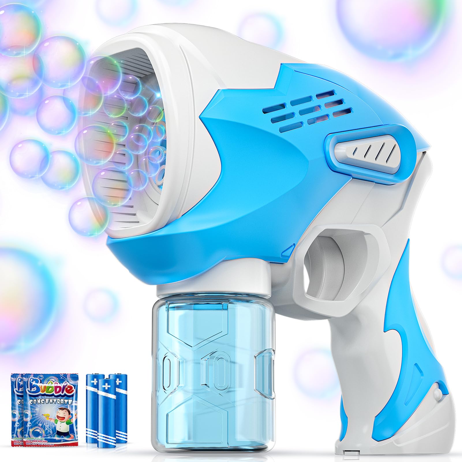 Amazon.com: Boerfmo Bubble Gun - Bubble Machine for Kids - 8 Holes ...