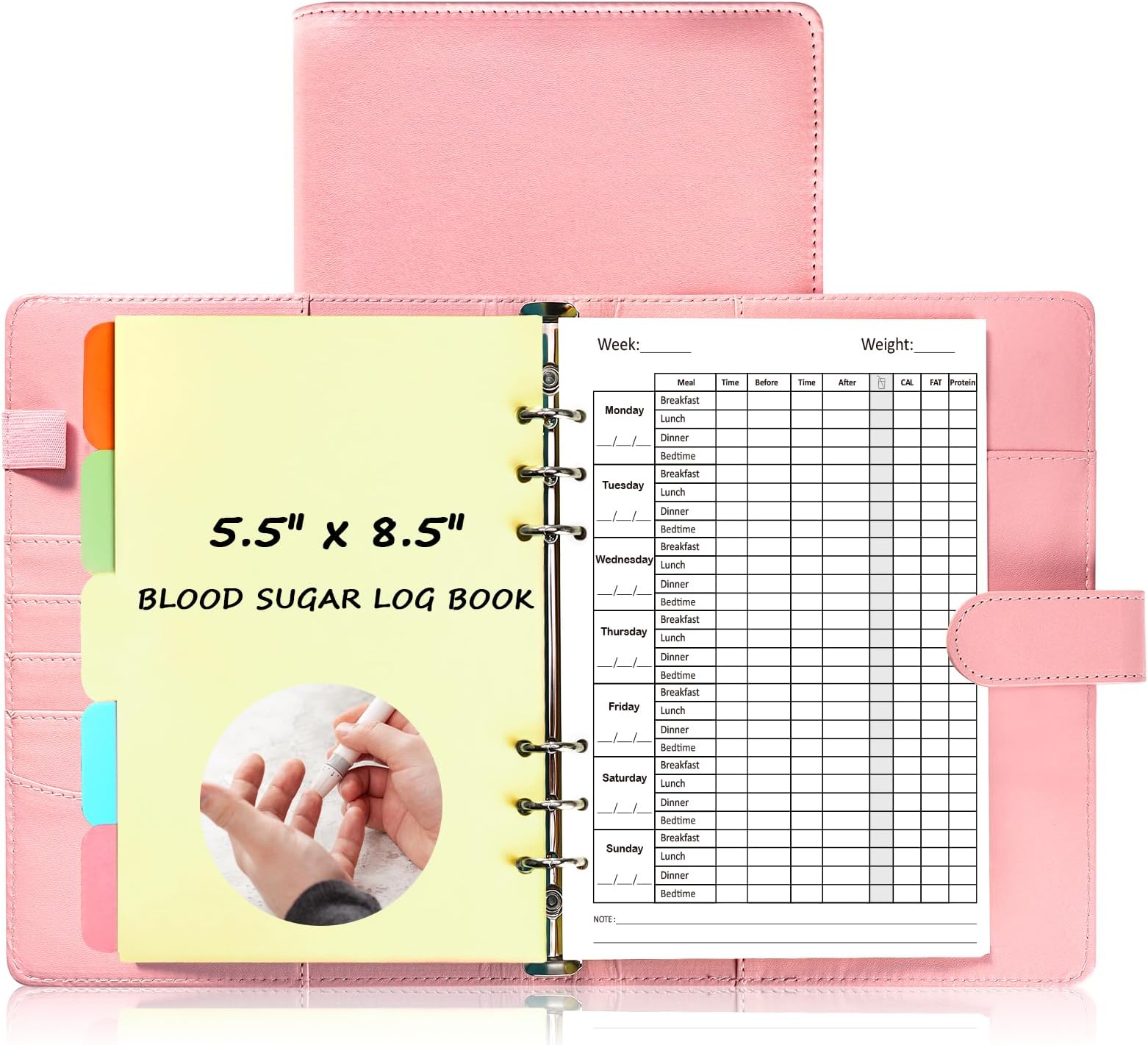 Amazon.com : Diabetes Log Book A5 Daily Diabetic Glucose Diary Blood ...