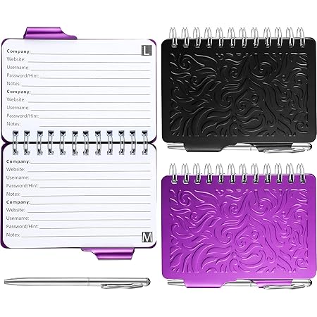 Amazon.com : Mini Size My Password Journal - Spiral Bound Password ...
