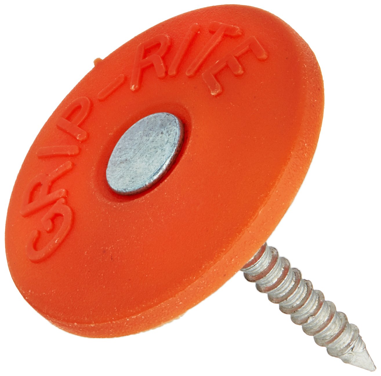 Grip Rite 1PRCAP1 1 lb Electro Galvanized Round Plastic Grip-Cap Nail ...