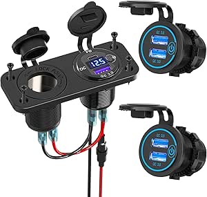 Amazon.com: 12V USB Outlet, Quick Charge 3.0 Dual USB Power Outlet with ...