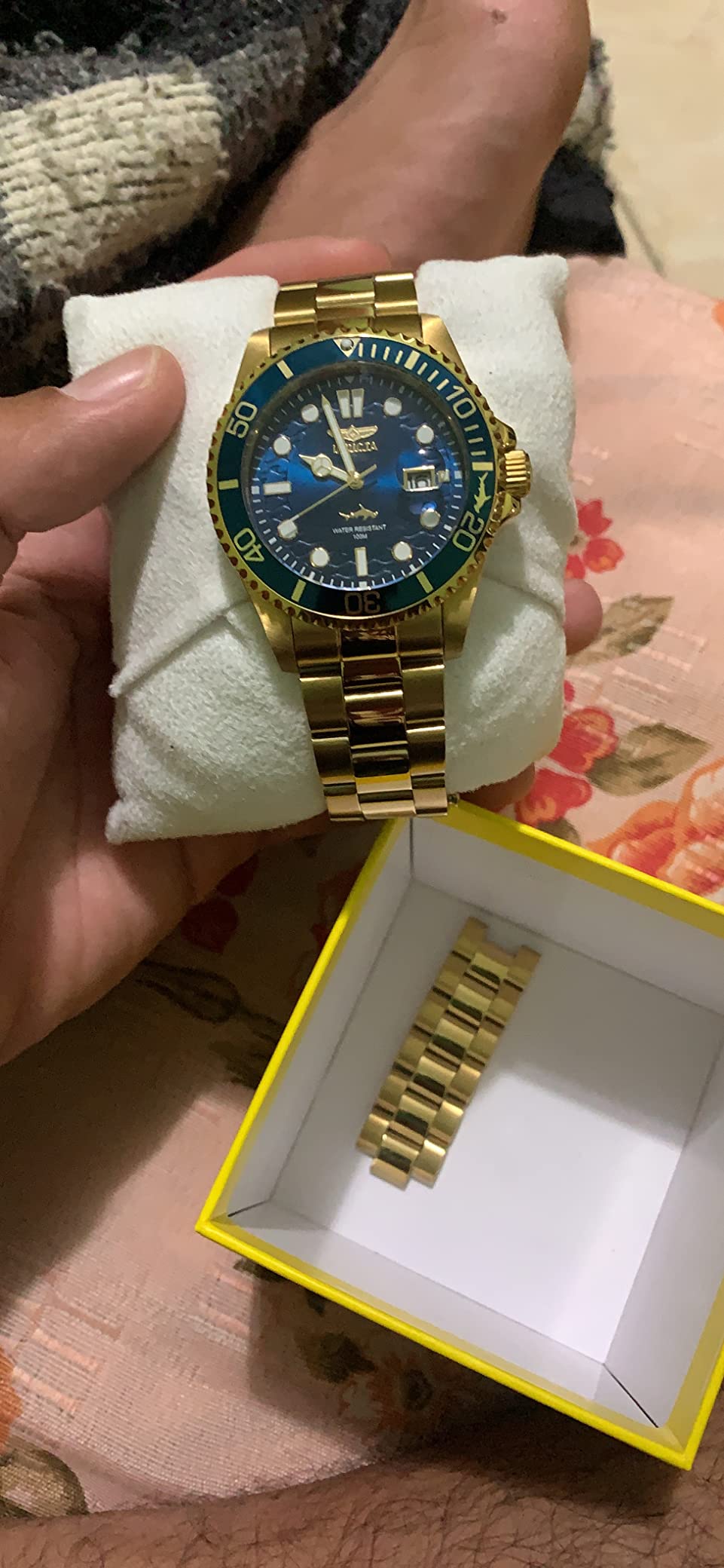Invicta Relógio masculino Pro Diver, movimento a quartzo, dourado ...