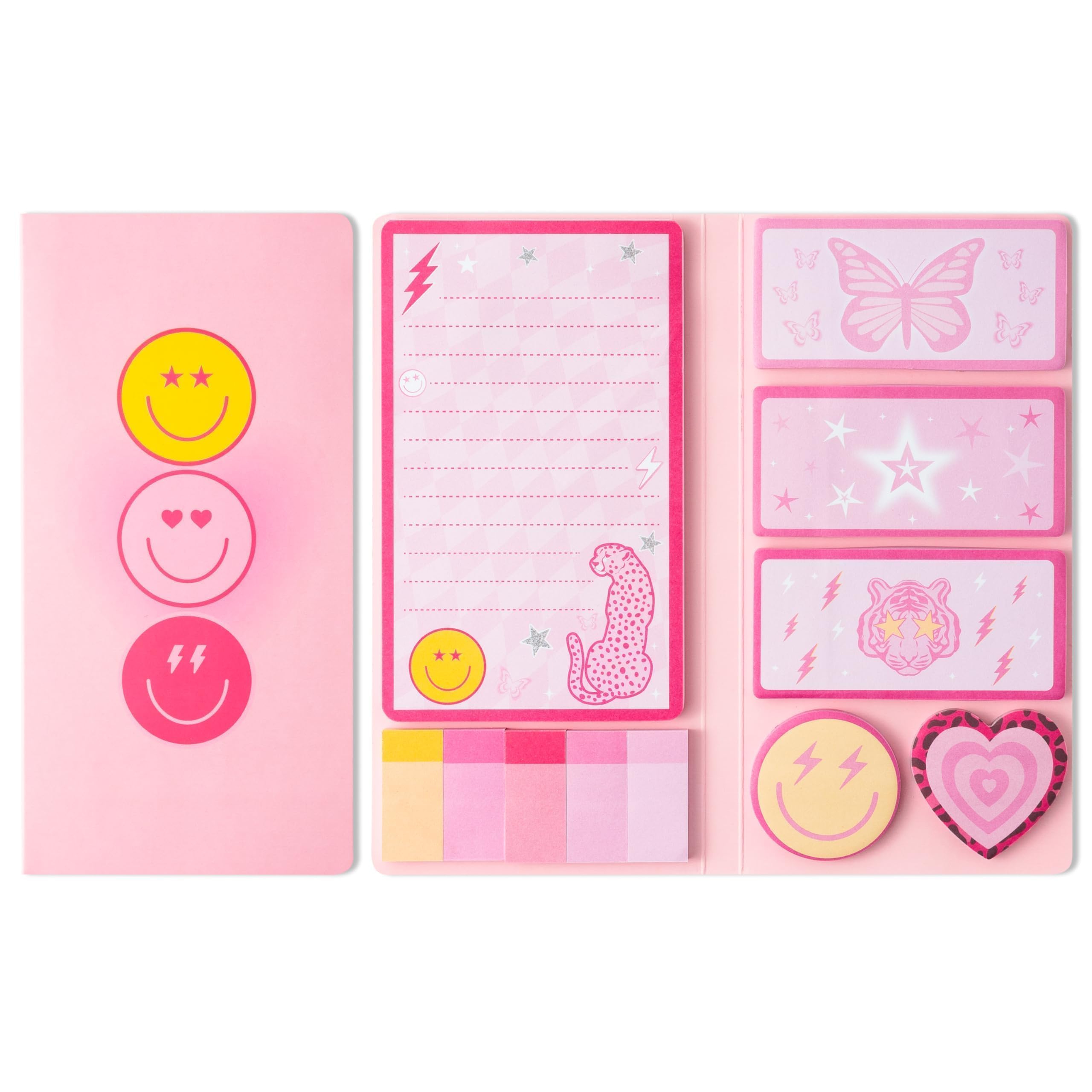 Amazon.com : L1rabe Preppy Sticky Notes Set - 550 Sheets Valentine's ...