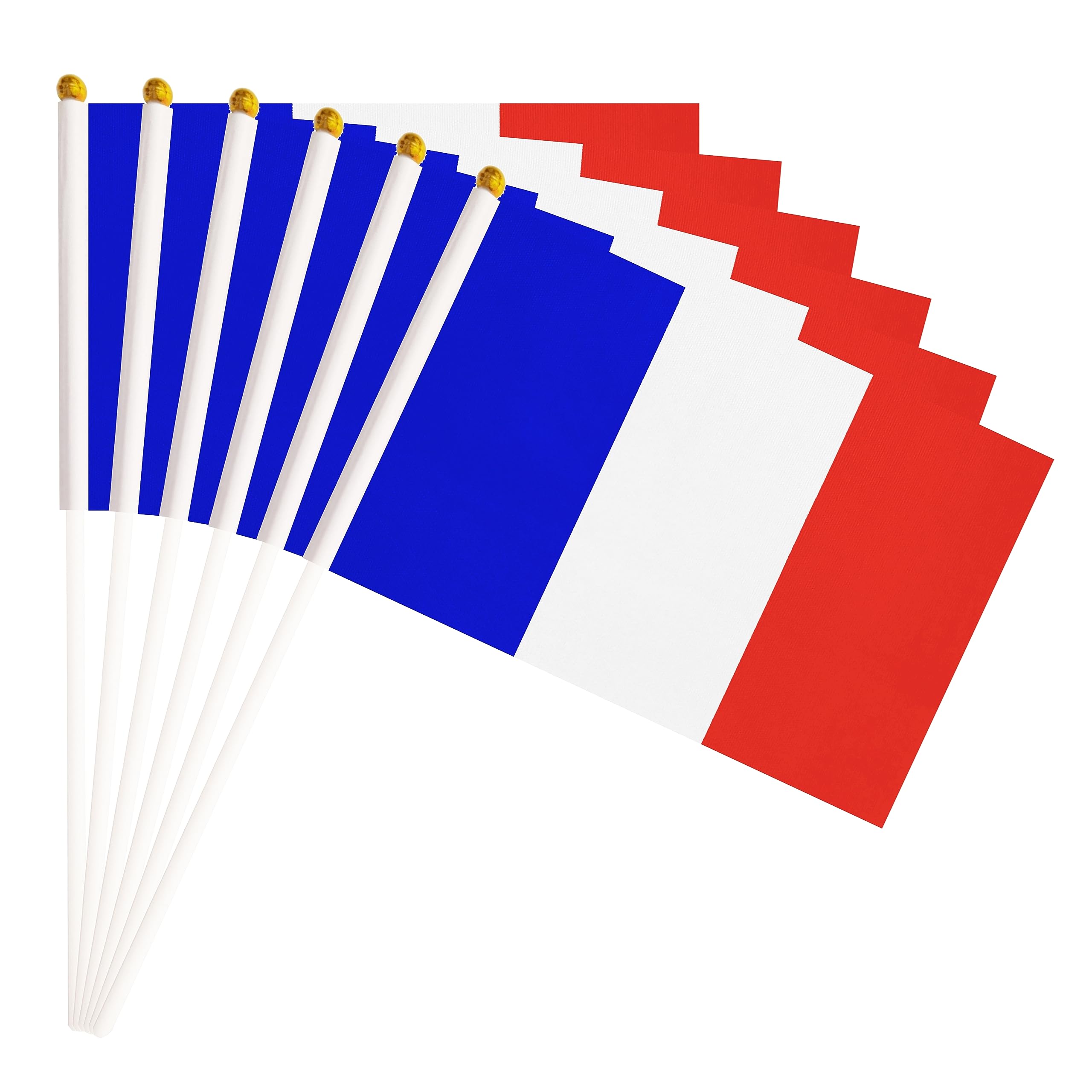 Amazon.com: 25 Pack France Small Flag, Hand Held French Stick Flag ...