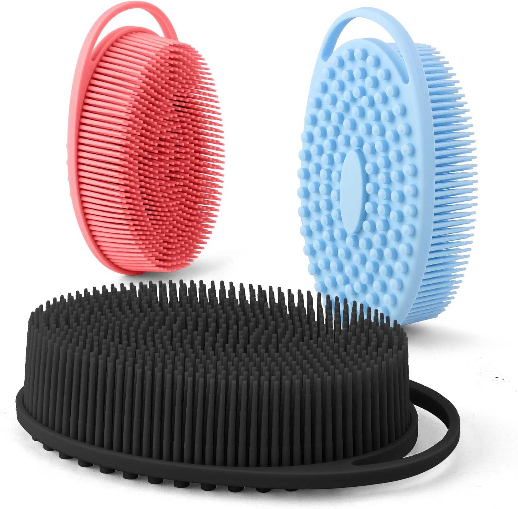 Amazon.com : TDHDIKE Silicone Body Scrubber Loofah - Set of 3 Soft ...