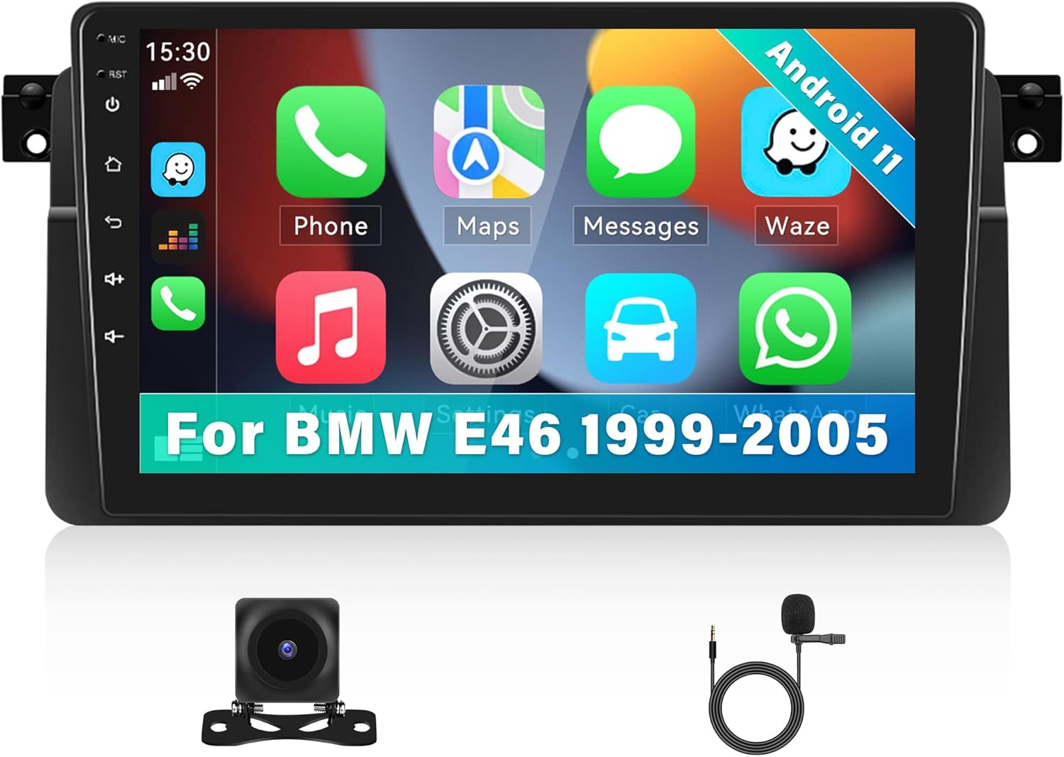 CAMECHO Android 11 Car Stereo for BMW E46 M3 Rover75 3 Series 1999-2004 ...