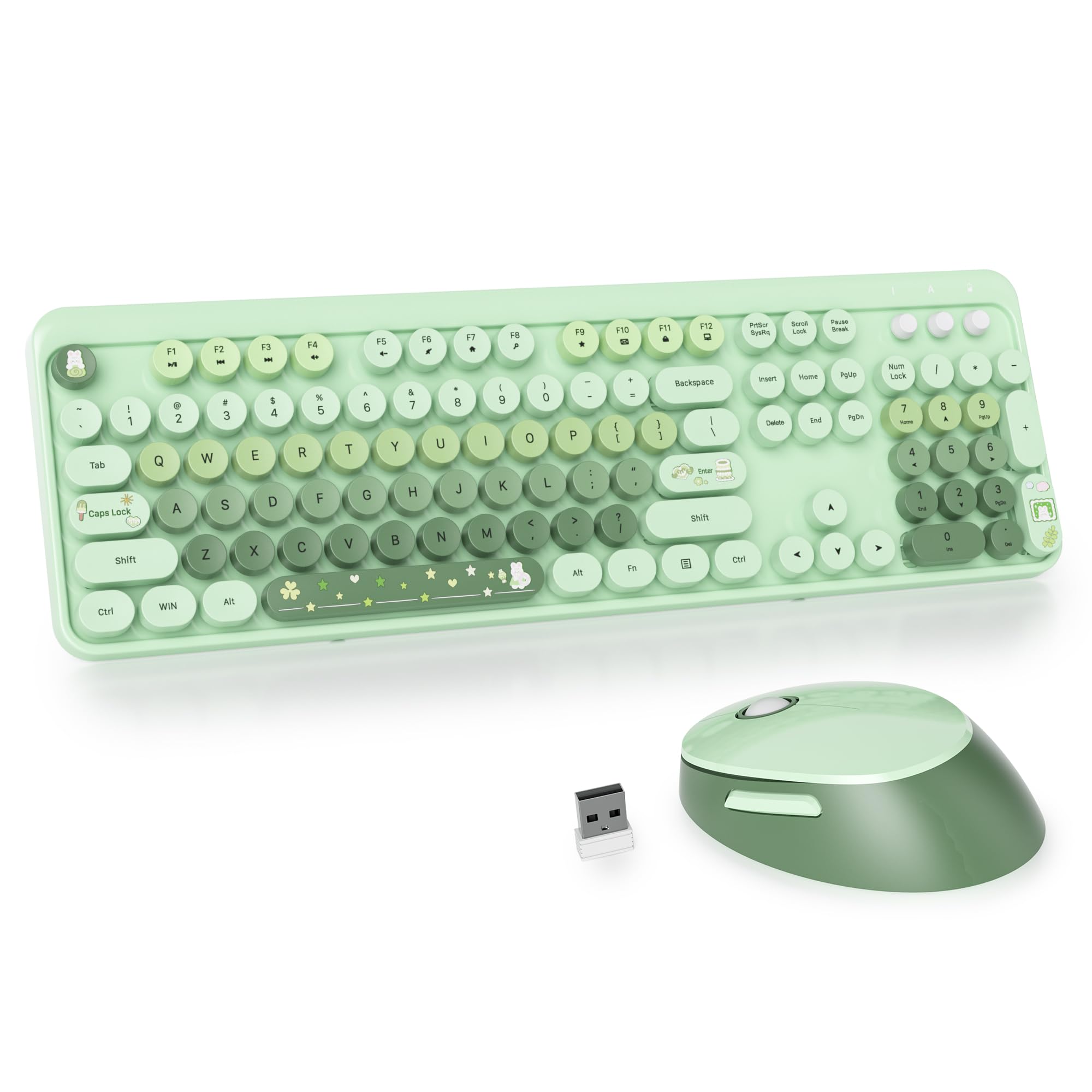 SOLIDEE Wireless Keyboard and Mouse Combination, Retro Typewriter ...