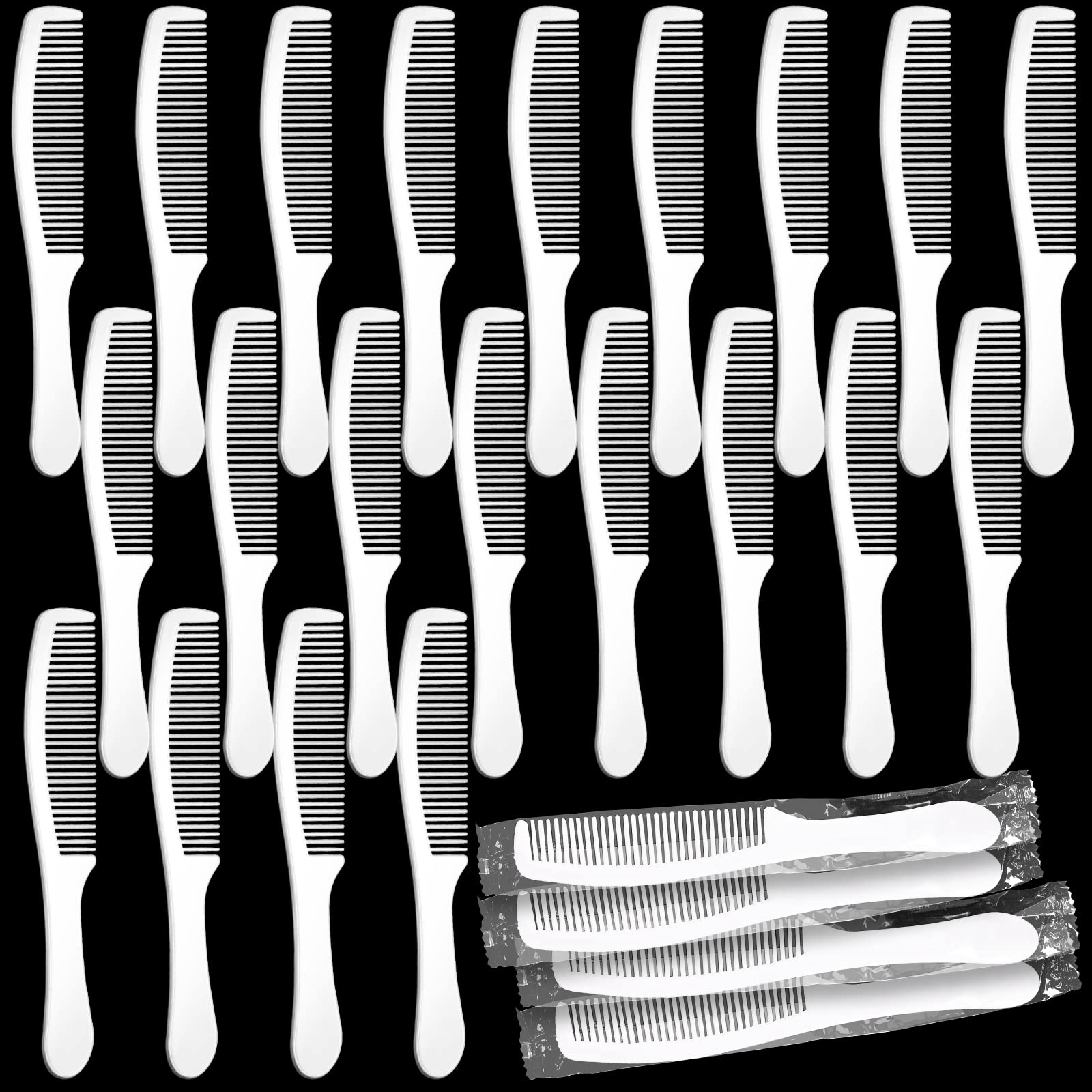 Amazon.com: 100 Packs Individually Wrapped Combs Disposable Plastic ...