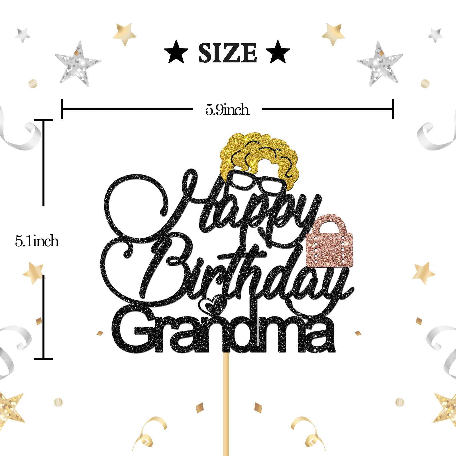 Snapklik.com : Happy Birthday Grandma Cake Topper, Grandmother Birthday ...