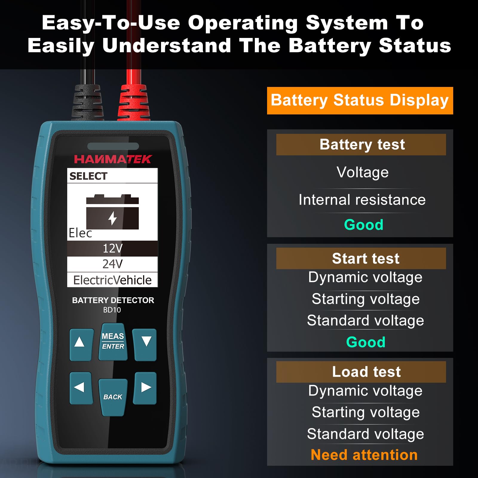 Snapklik.com : BD10 24V 12V Car Battery Tester 100-2000 CCA Automotive ...