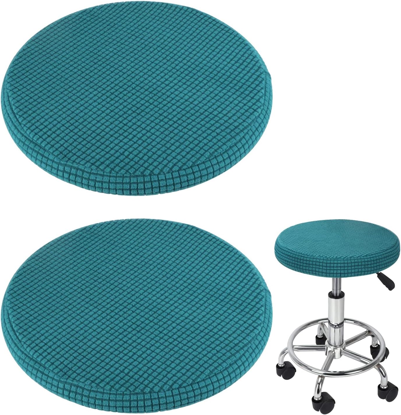 YeeXiang 2 Pcs Stretchy Round Stool Cover Washable Anti-Dust Stool ...
