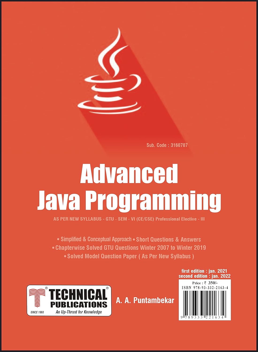 Advanced Java Programming for GTU 18 Course (VI - Comp./Prof. Elec ...