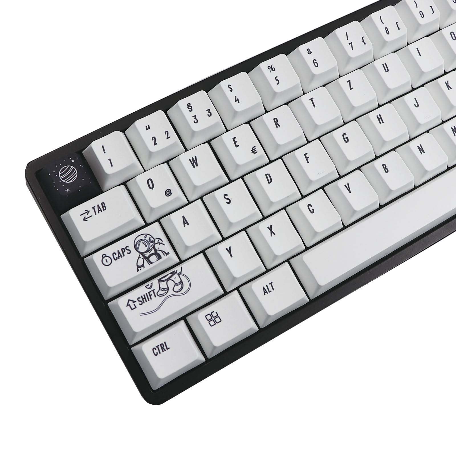 JSJT PBT Keycaps 138 Keys German Keycaps Space Theme Dye Sublimation ...