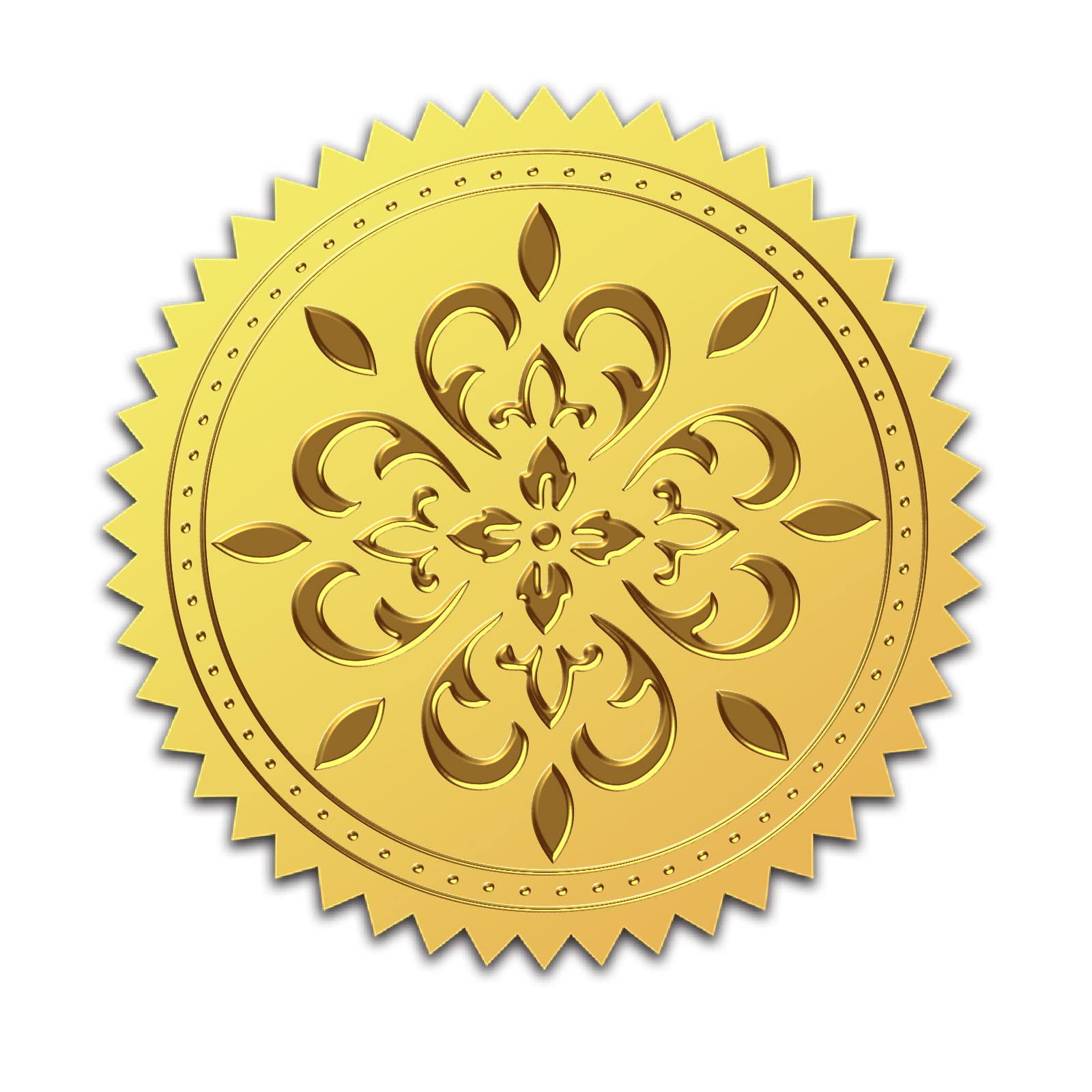 Amazon.com: CRASPIRE 2" Gold Foil Embossed Stickers Castillo Filigree ...