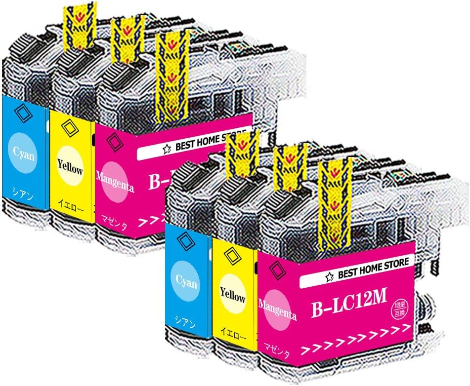 Amazon.co.jp: ブラザー用 LC12-4PK /LC17-4PK 互換インクカートリッジ LC12/17 (LC12C/LC12M/ LC12Y) 3色6本セット 大容量 LC12 ...