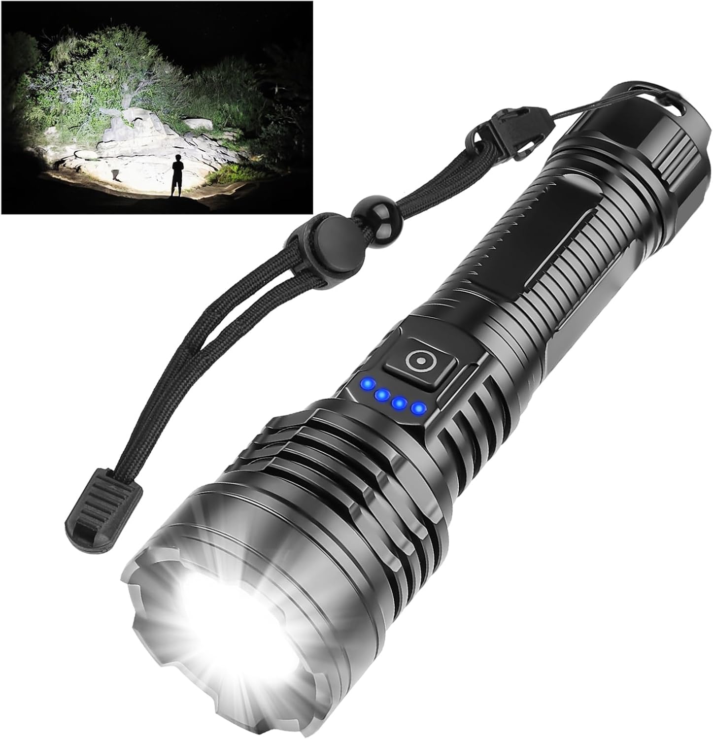 Chasinglee 90000 Lumens Rechargeable LED Flashlight - Super Bright ...