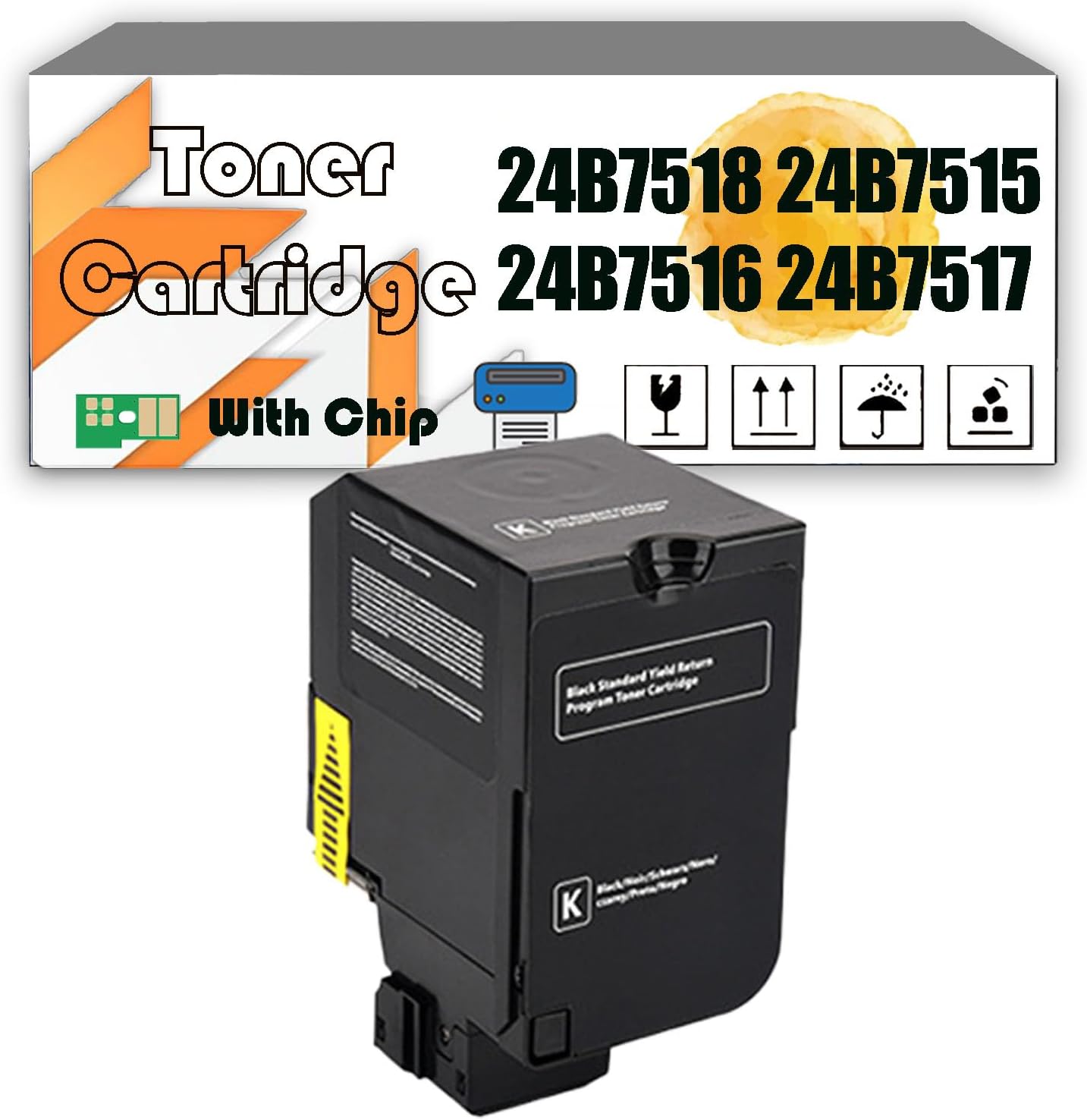 Amazon.com: WMSNUH 24B7518 24B7515 24B7516 24B7517 Toner Cartridges Compatible for Lexmark ...