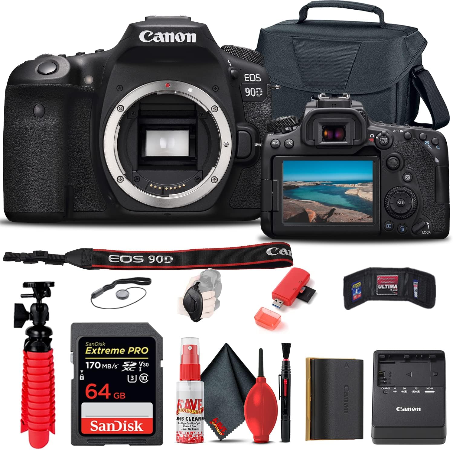 Amazon.com : Canon DSLR Camera [EOS 90D] with Built-in Wi-Fi, Bluetooth ...