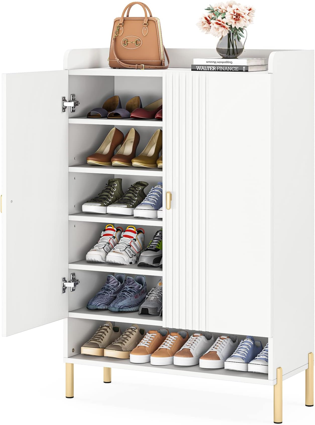 Amazon.com: LITTLE TREE Shoe Cabinet for Entryway: 6-Tier Shoe ...