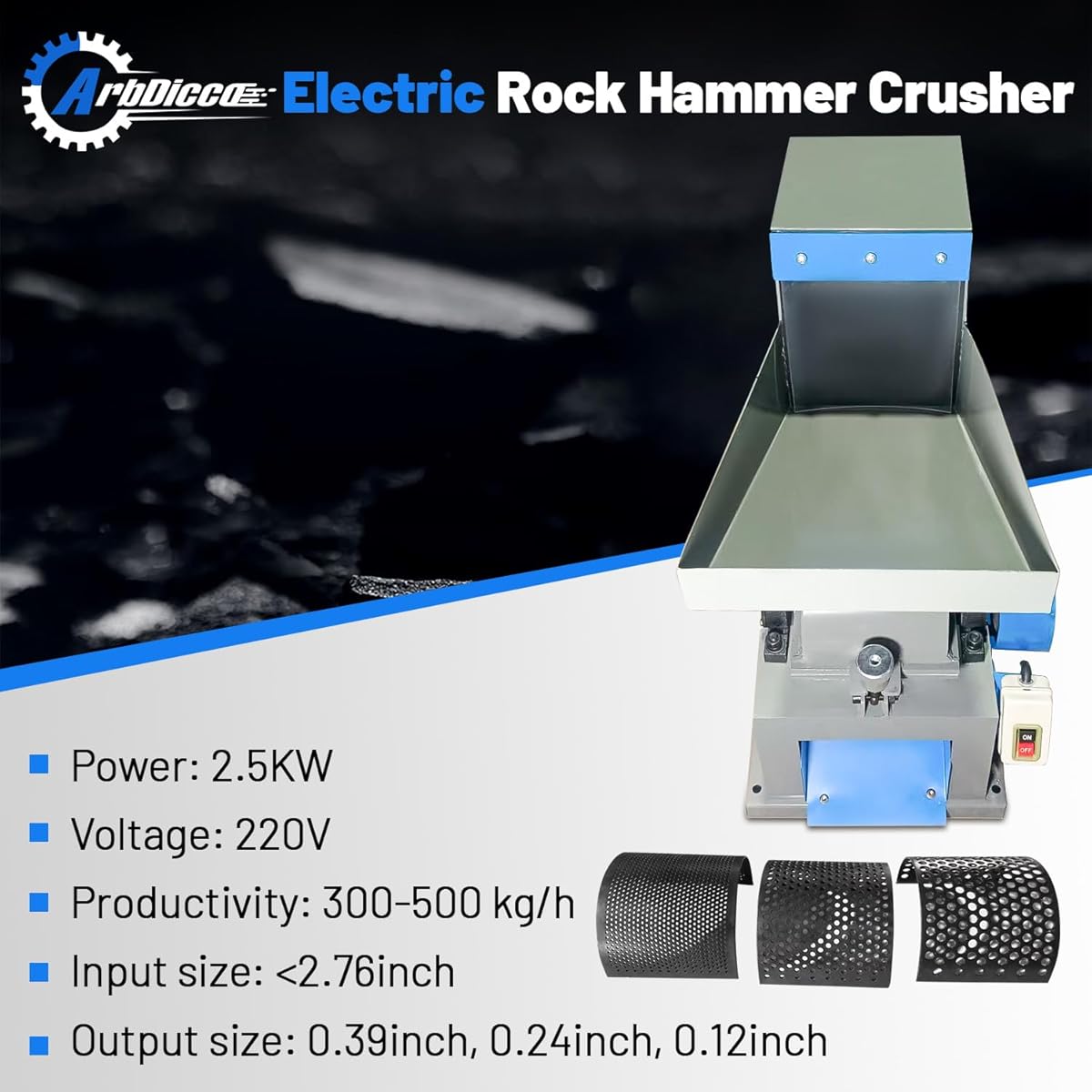 $47/mo - Finance Electric Rock Hammer Crusher Glass Stone Grinding ...