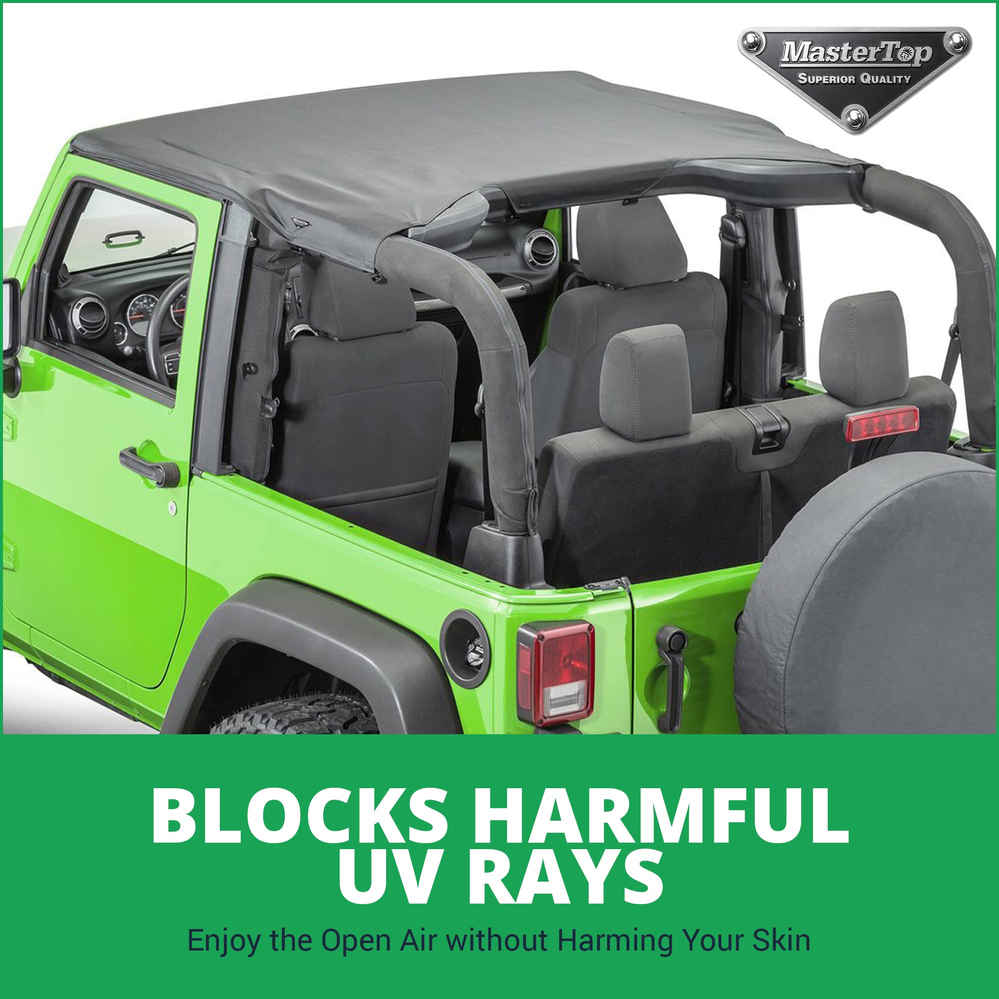 Snapklik.com : MasterTop Bimini Top Sunshade - Fits 2-Door Jeep ...