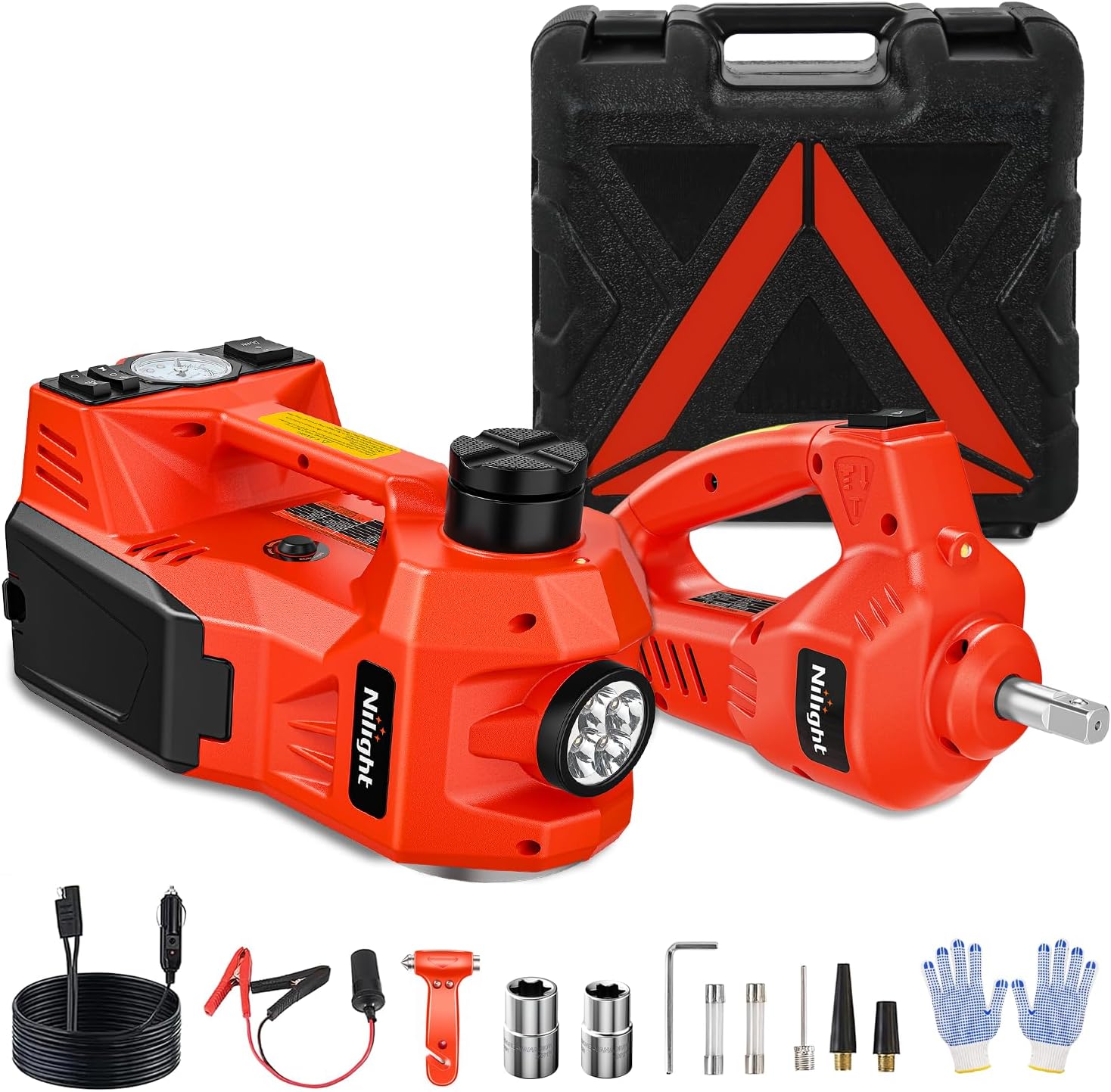 Amazon.com: Nilight Electric Car Jack Kit 5 Ton 12V Hydraulic Car Jack ...