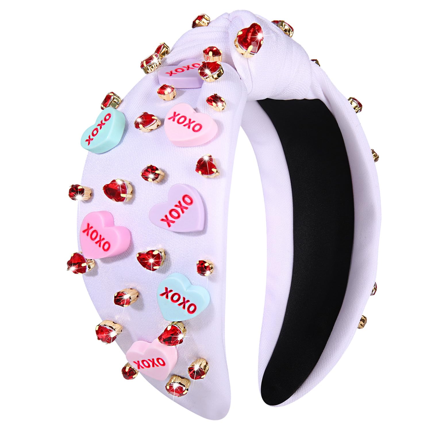 Amazon.com : CEALXHENY Valentine’s Day Headband for Women Rhinestone ...
