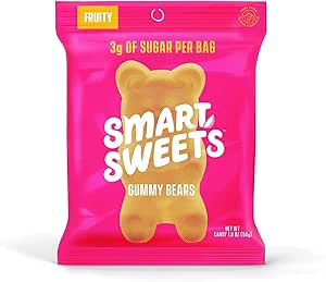 SmartSweets Low Sugar Gummy Bears - Fruity & Stevia-Sweetened