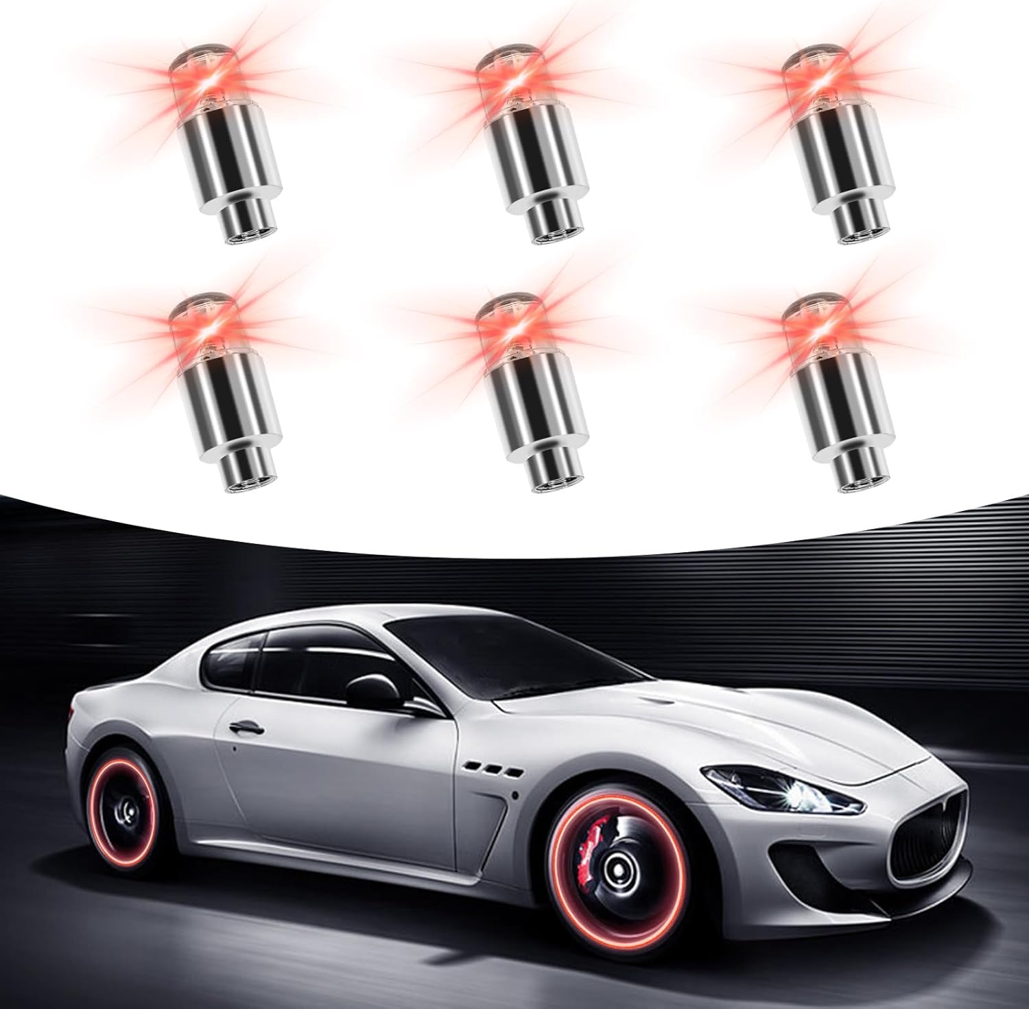 Amazon.com: Hirificing 6PCS Car Tire Light Wheel Lights for Car, LED ...