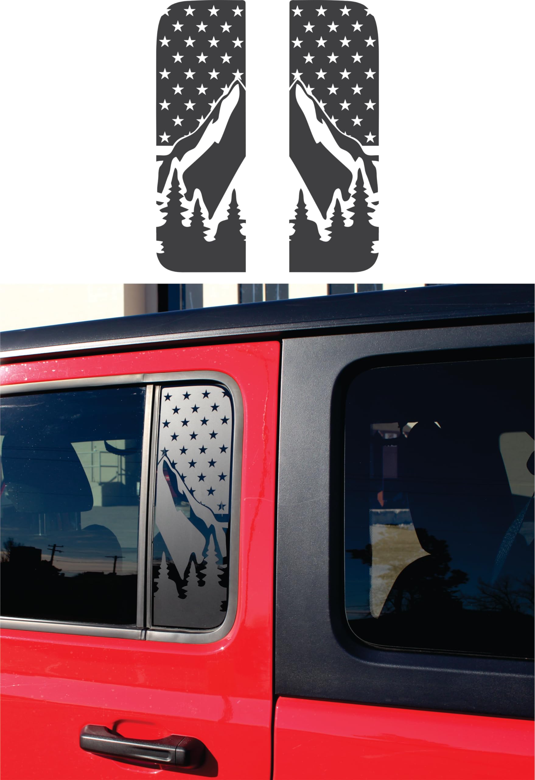 Amazon.com - Side Small Window American Flag Decal Compatible with 2018 ...