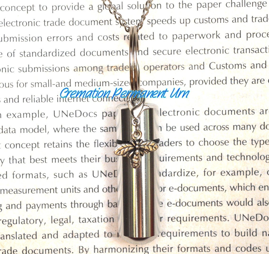Amazon.com: Bee Cremation Necklace/Urn Jewelry/Bee Urn Necklace/Bee Urn ...