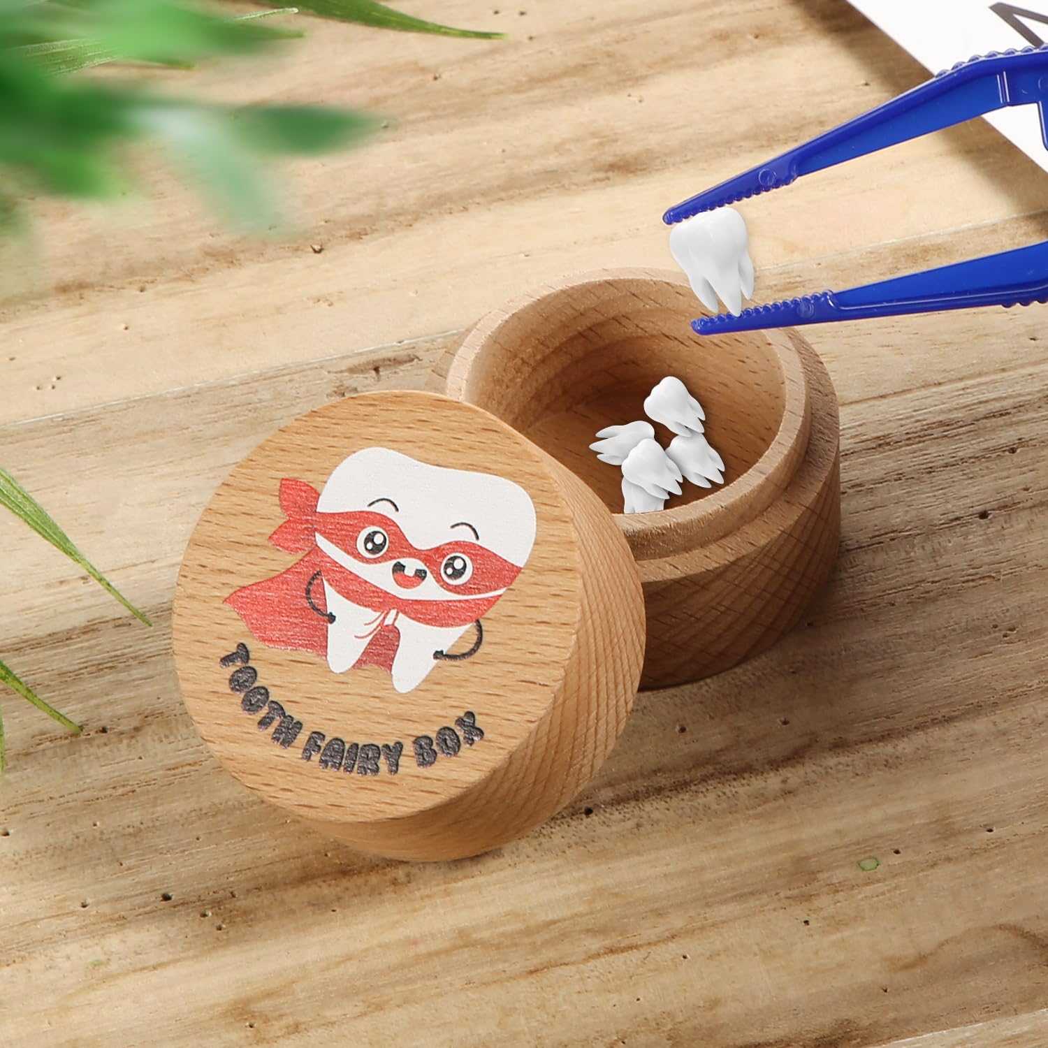 Snapklik.com : Tooth Fairy Box, Colored Tooth Box Cute Wooden Tooth ...
