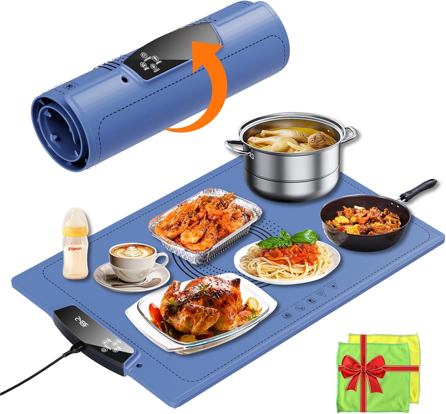 Amazon.com: Electric Warming Tray with 9 Temperature Settings & 11 ...