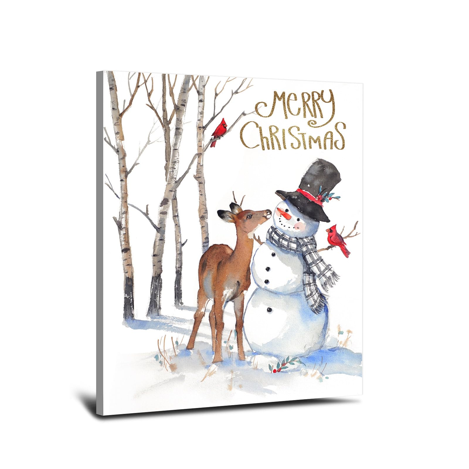 Amazon.com: Snowman Picture Christmas Wall Decor: Winter Snowman Wall ...