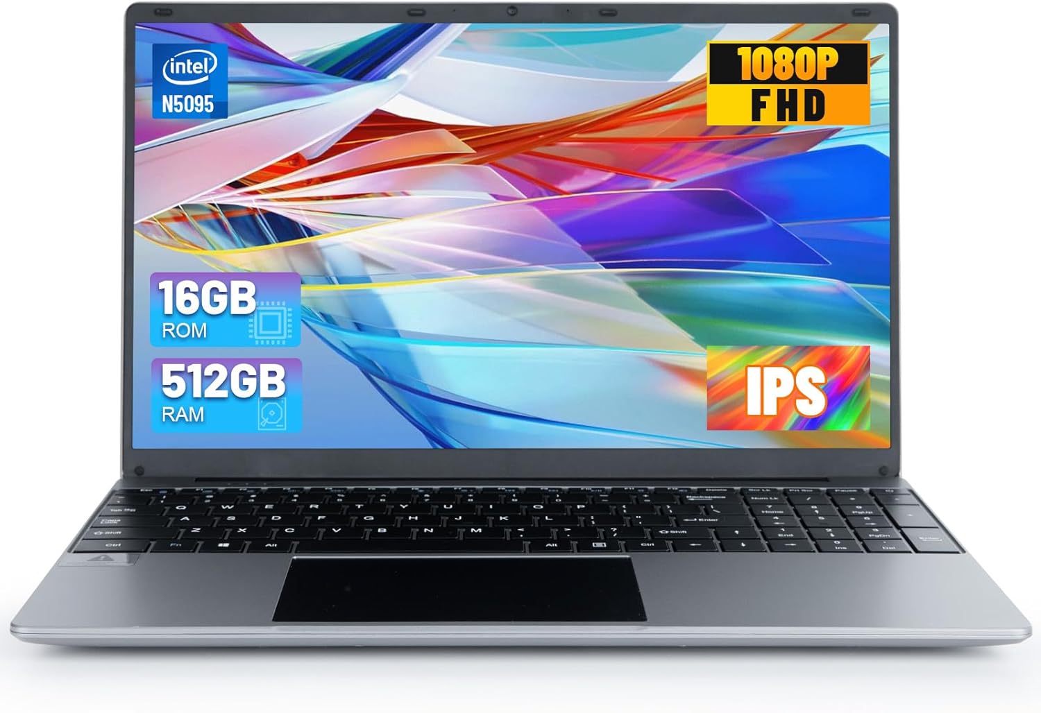 Amazon.com: AEEZO Laptop, 15.6 inch Laptop Computer, 1080P FHD Display ...