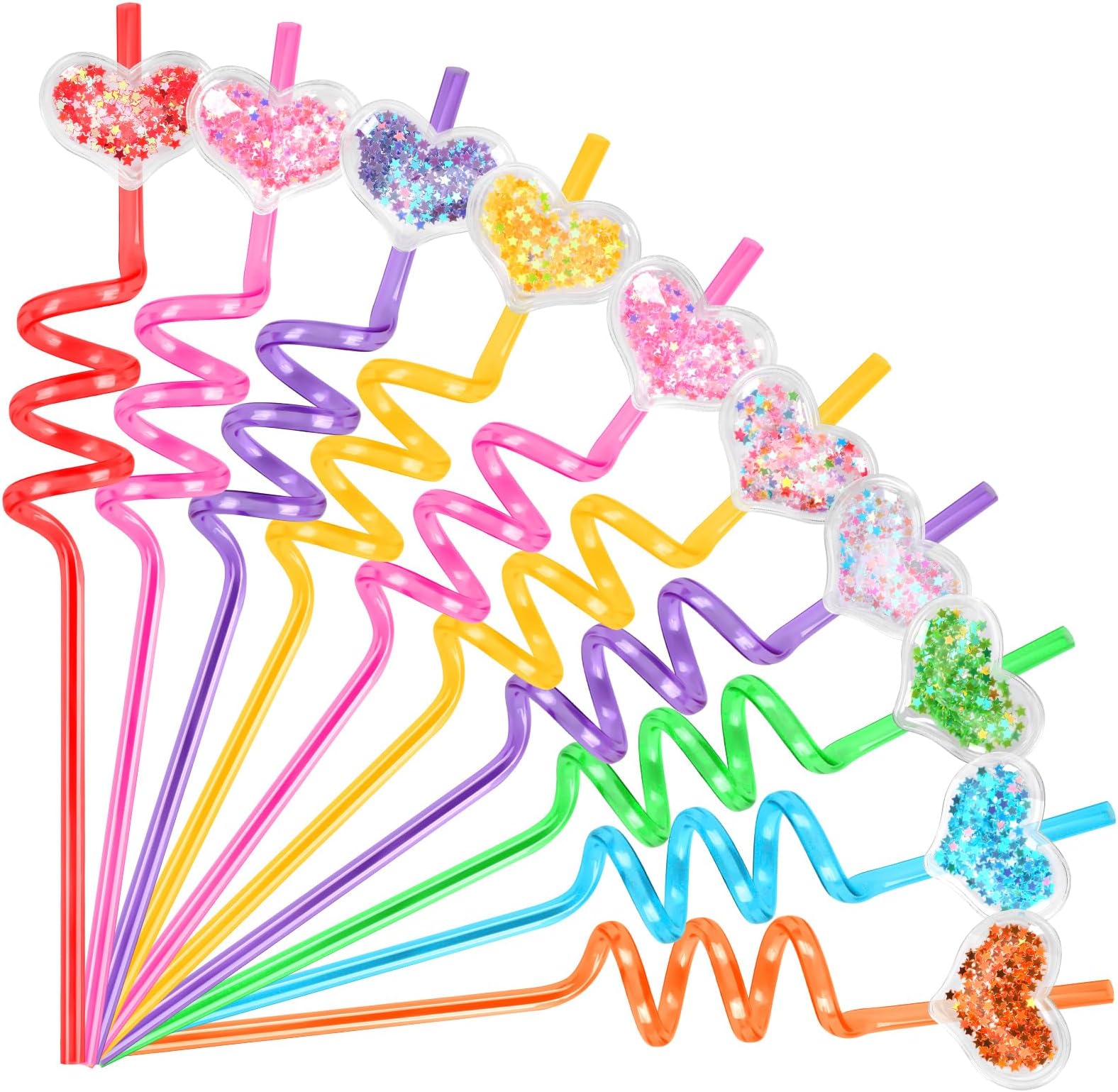 Amazon.com: JOYIN 36 Pack Gift Cards with Crazy Straws, Heart Shaped ...