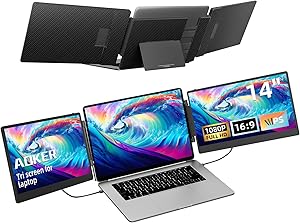 Amazon.com: AOKER Laptop Screen Extender Monitor - 14" FHD 1080P IPS ...
