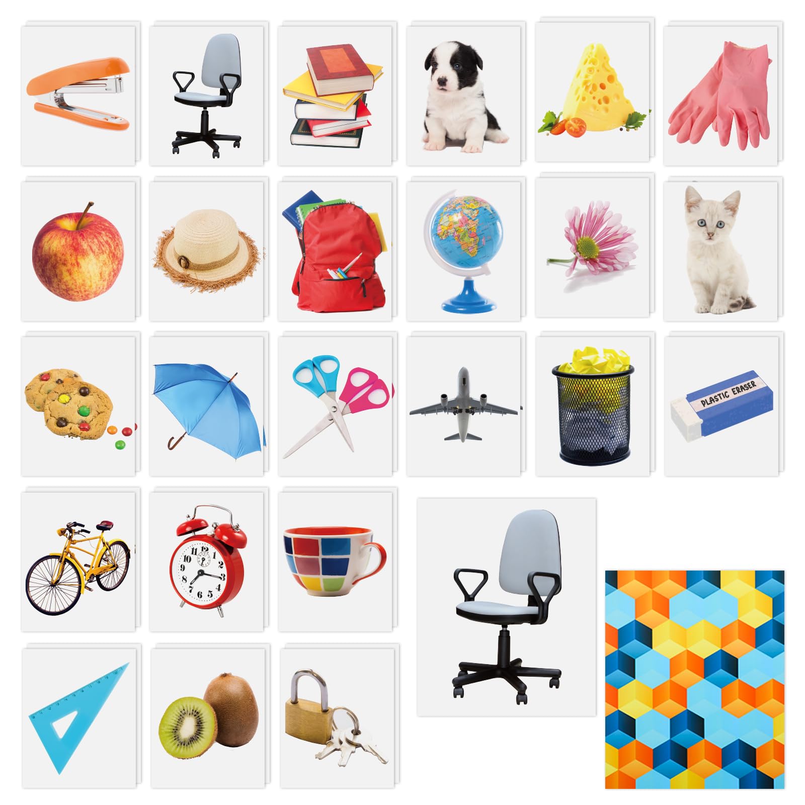 Amazon.com: Sonwyoung 48 Pcs Giant Memory Matching Game Cards Jumbo ...