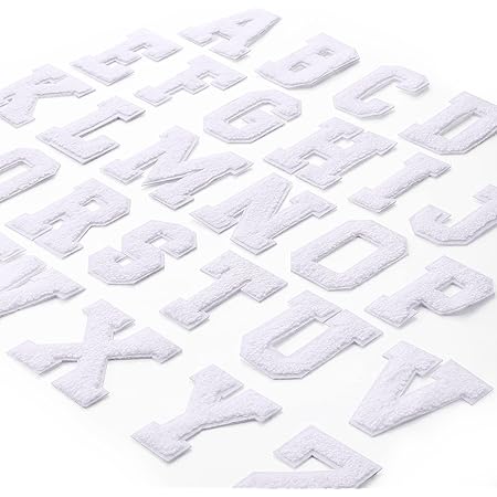 Amazon.com: 156 Pieces Chenille Letter Patches Iron on Large 3.2"H x 2. ...