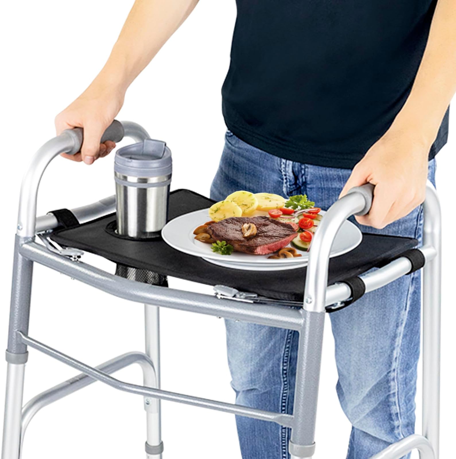 Amazon.com: Vive Walker Tray for Folding Walker - (w/Cup Holder ...